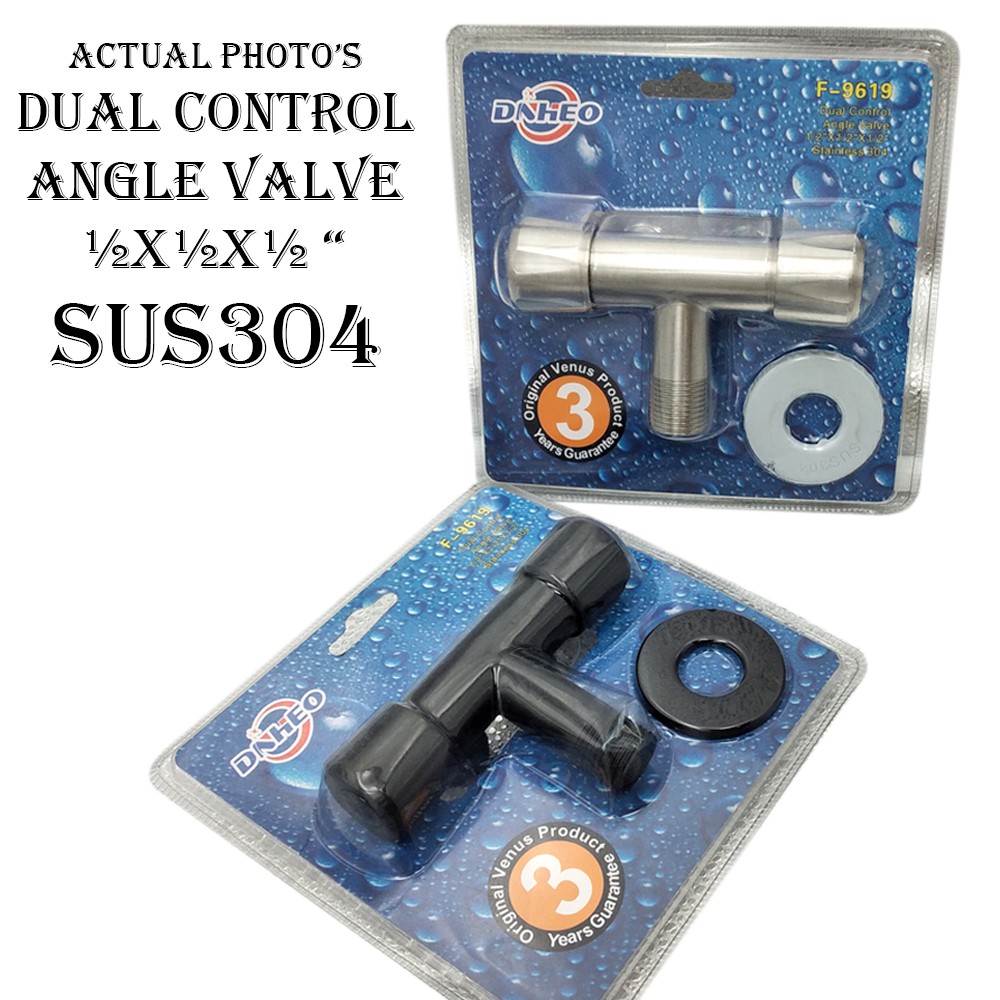 Stainless steel one inlet two outlet Angle Valves SUS304 | Shopee ...