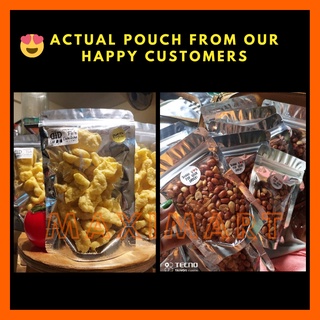 50pc Half Silver Clear Stand Up Pouch Zip Lock Plastic Packaging ...