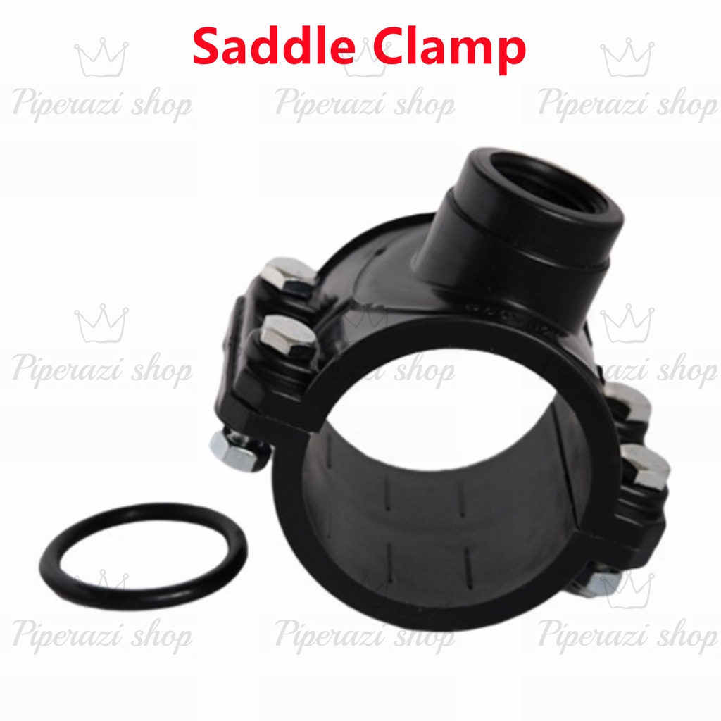 PE Compression Fittings Black Saddle Clamp 2 x 1/2 | Shopee Philippines