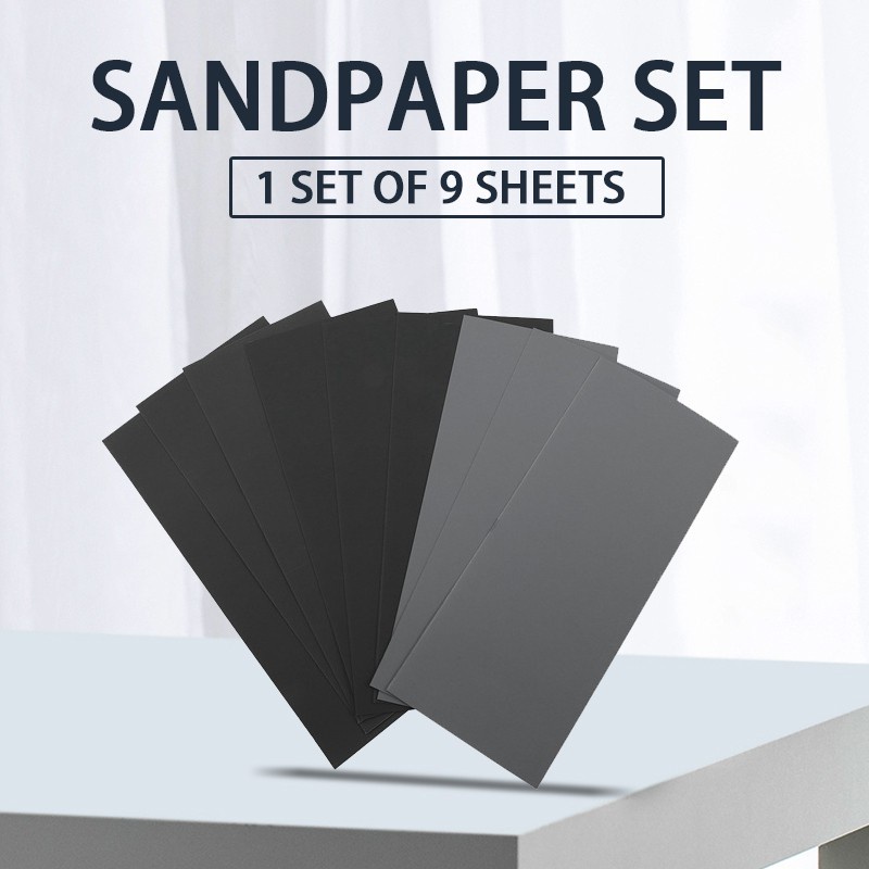 9 Pcs 3000 5000 7000 High Grit Wet And Dry Sandpaper Assortment Drywall ...