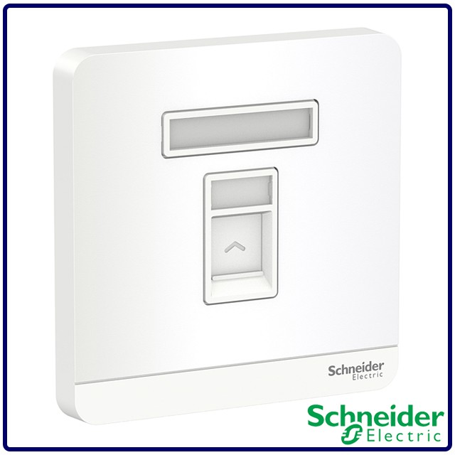 Schneider AvatarOn data socket, RJ45, cat6e, shuttered, White E8331RJS6 ...
