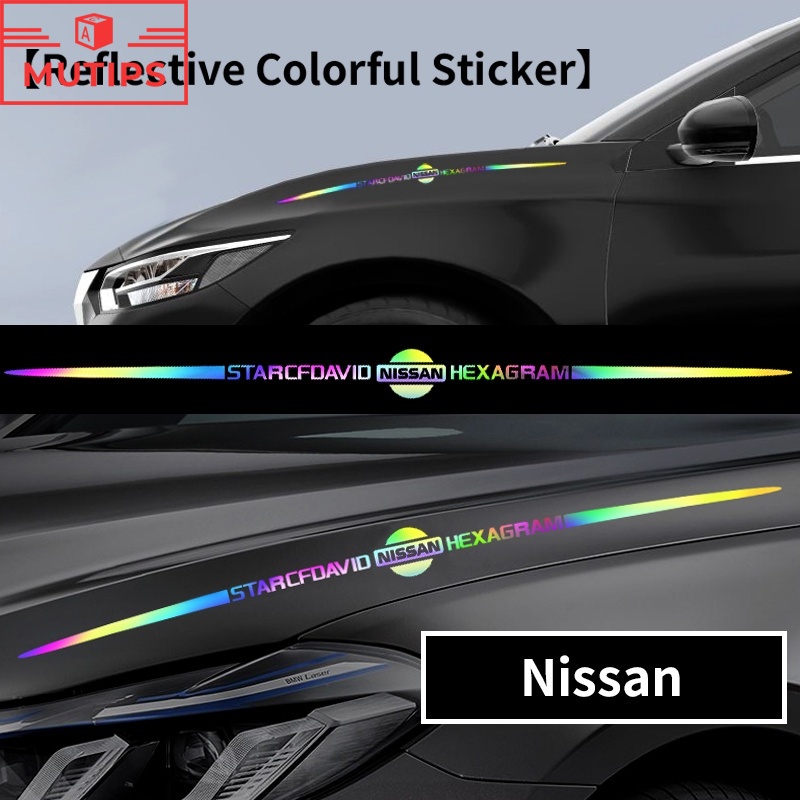 Nissan Car Body Laser Reflective Colorful Stickers For March Juke ...
