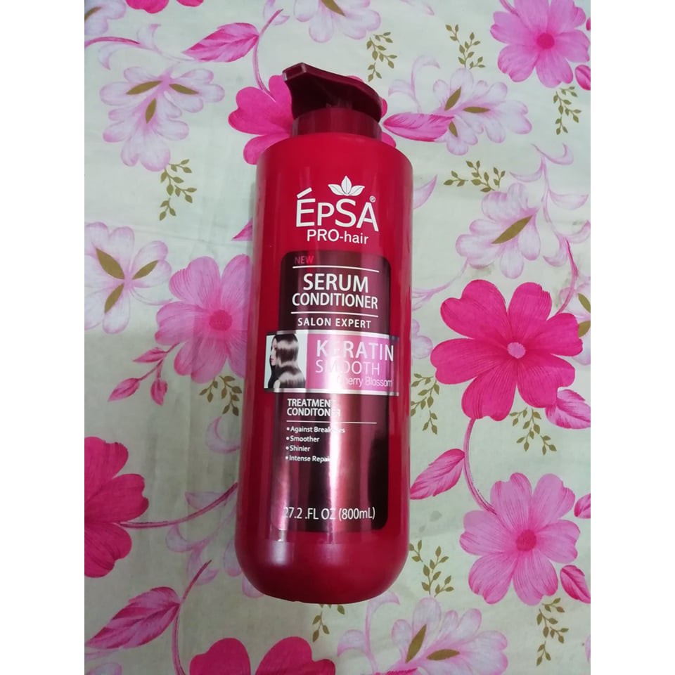 EPSA Serum Conditioner KERATIN SMOOTH Cherry Blossom 800ml | Shopee Philippines