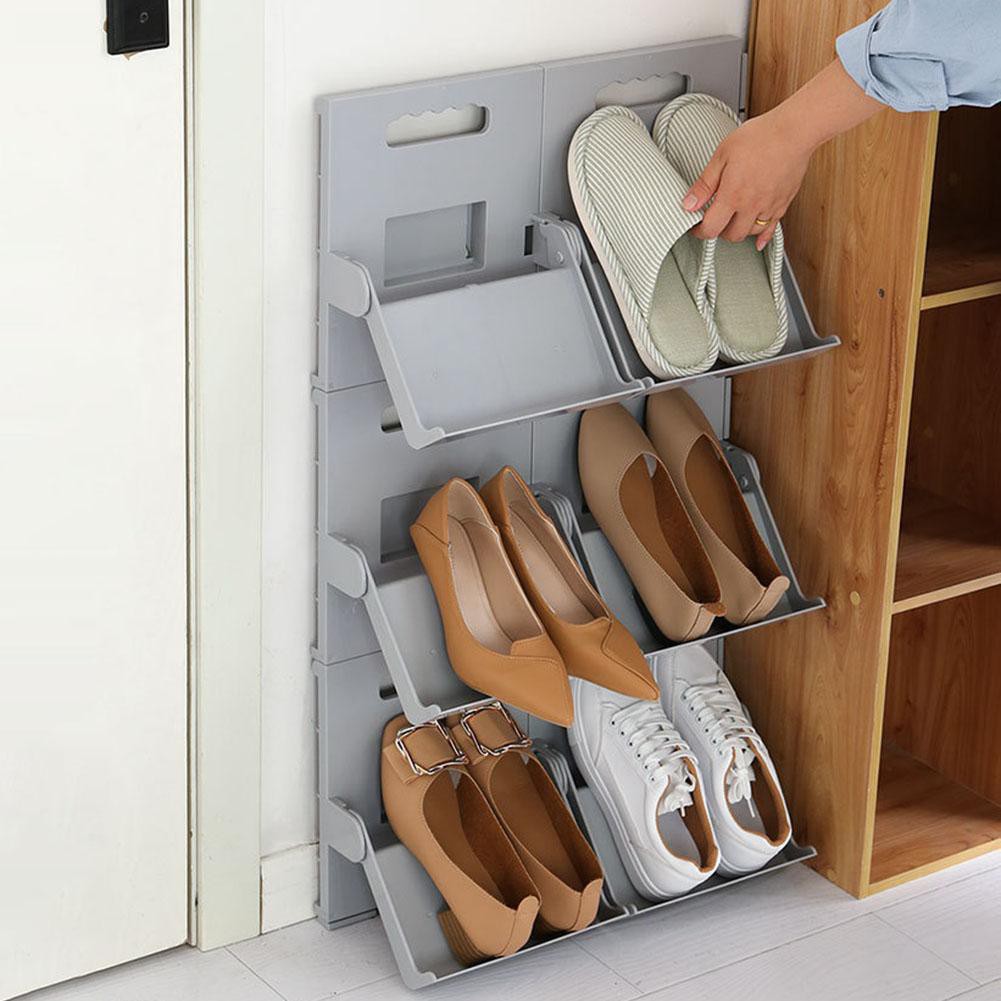Plastic Vertical Combinable Stackable Shoes Rack DIY Shoe Cabinet ...