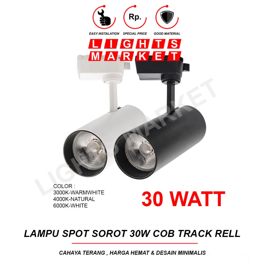 Led Track Light Spotlight Tracklight Rail Spotlight 30W 30 Watt ...