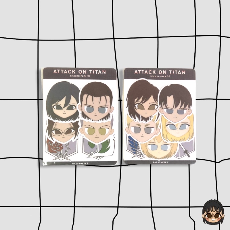 Attack on Titan (AOT) Sticker Packs | Matte, Waterproof Vinyl Stickers ...