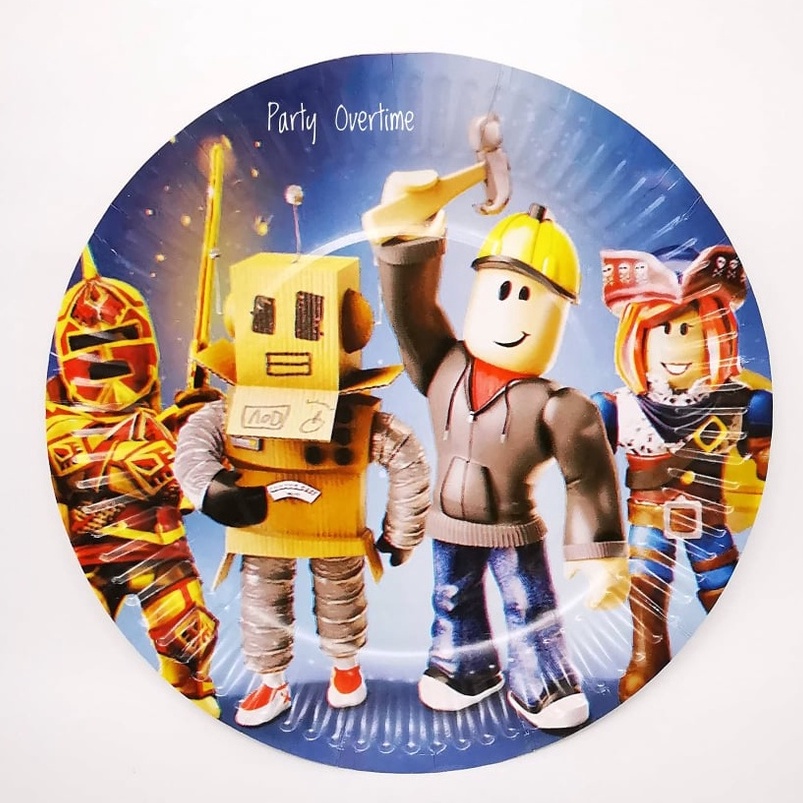 10 pcs 9 inch Roblox design Disposable Paper Plates Birthday ...