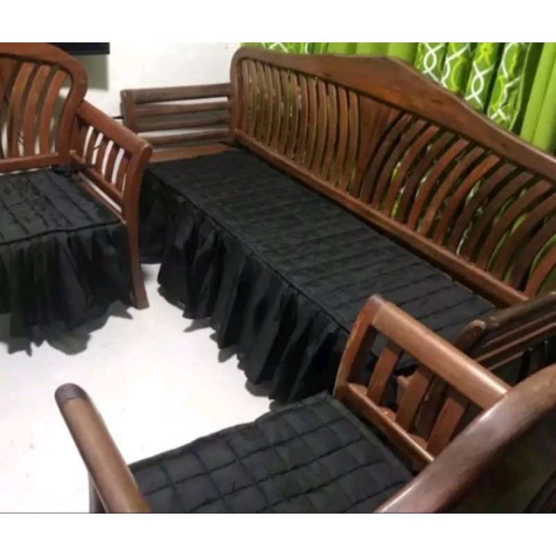 SET LACE SOFA MAT 3IN1(SOFA MAT,SAPIN SA SOFA WITH LACE) | Shopee ...