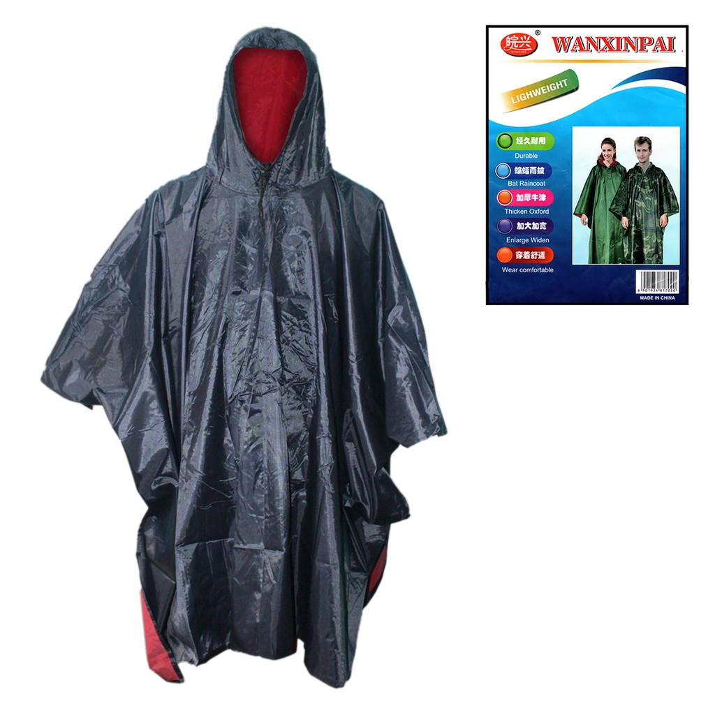 COD DVX #7571 Heavy Duty Reusable Poncho Raincoat Kapote Emergency Rain ...