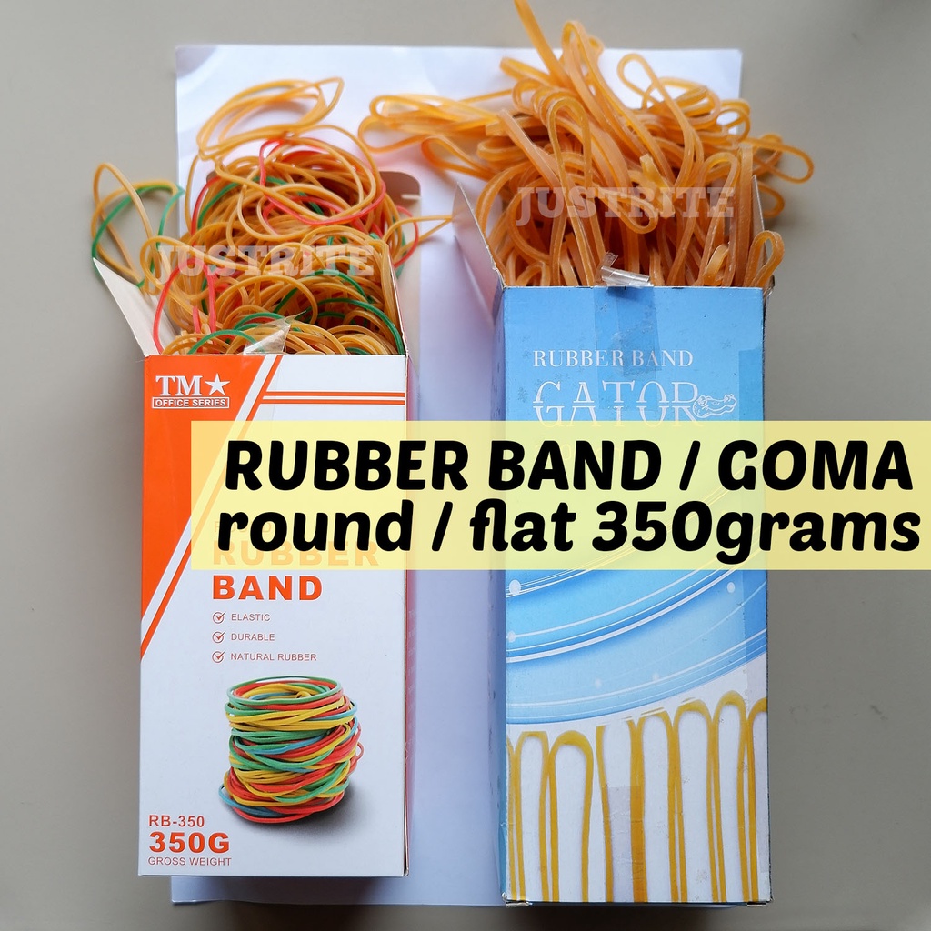 Rubber band 350 grams (almost half kg) ROUND / FLAT GOMA rubberband ...
