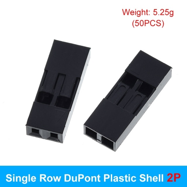 50Pcs 2.54mm Single Row Dupont Plastic Shell Plug Dupont Connector 1P/2P/3P/4P/5P/6P/7P/8P/9P ...