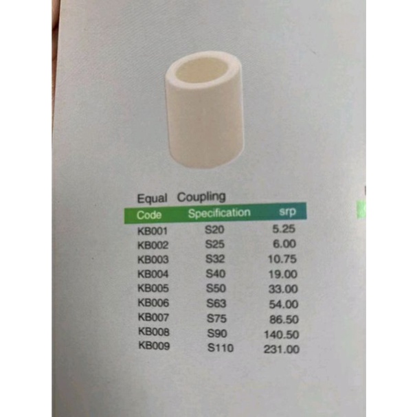 ( denco ) PPR socket or Coupling straight S20,S25,S32,S40,S50,S63,S75 ...