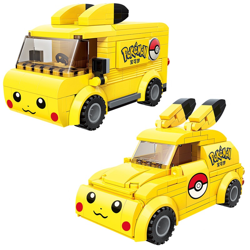 Pokemon Pikachu cute bus model building blocks building block set ...