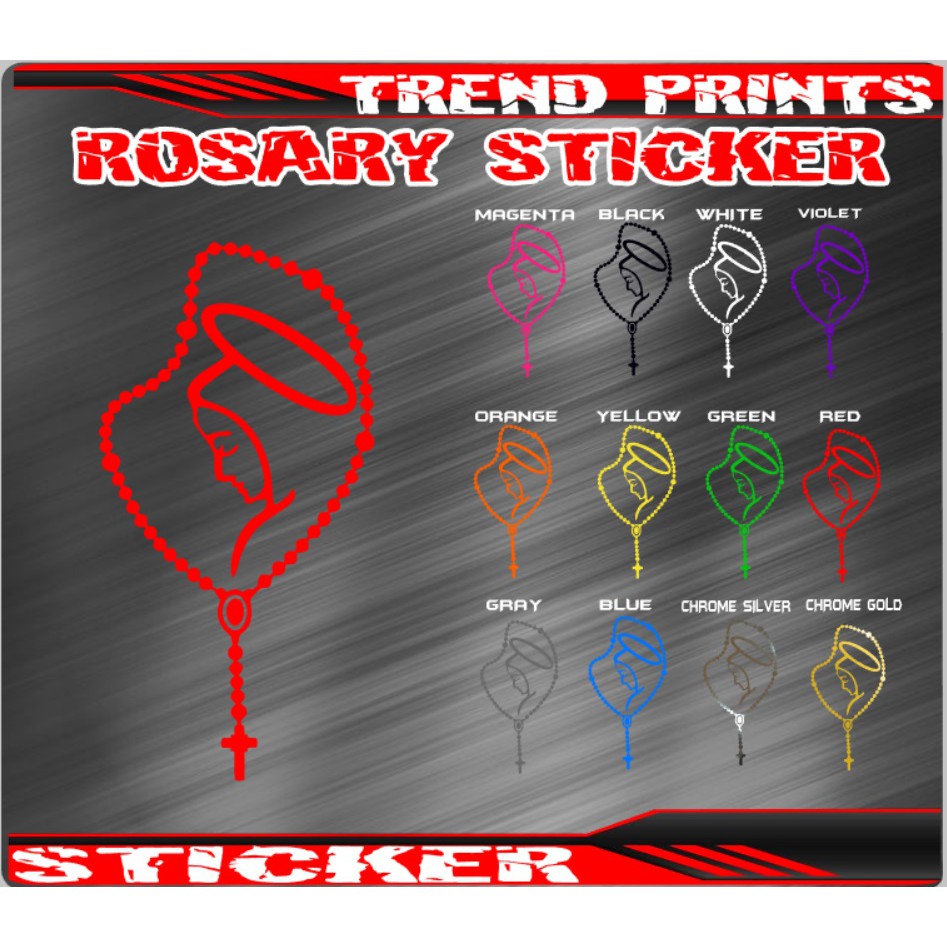 Rosary sticker decals | Shopee Philippines