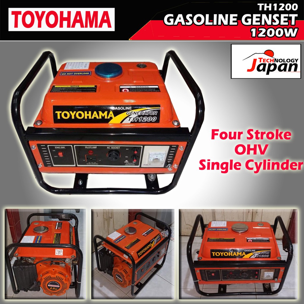 Toyohama Gasoline Genset TH1200 1200W | Shopee Philippines