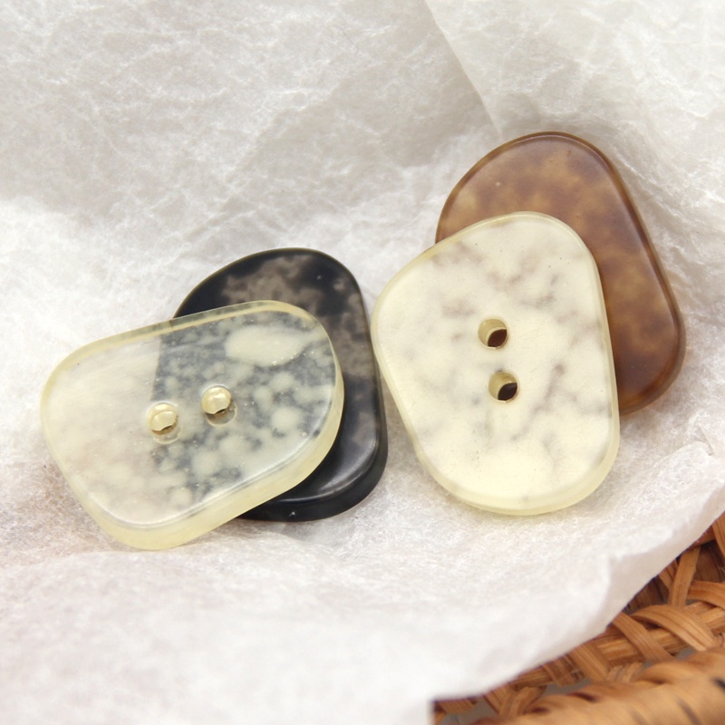 19/25/30/38/44 Large Irregular Transparent Resin Buttons For Women Coat ...