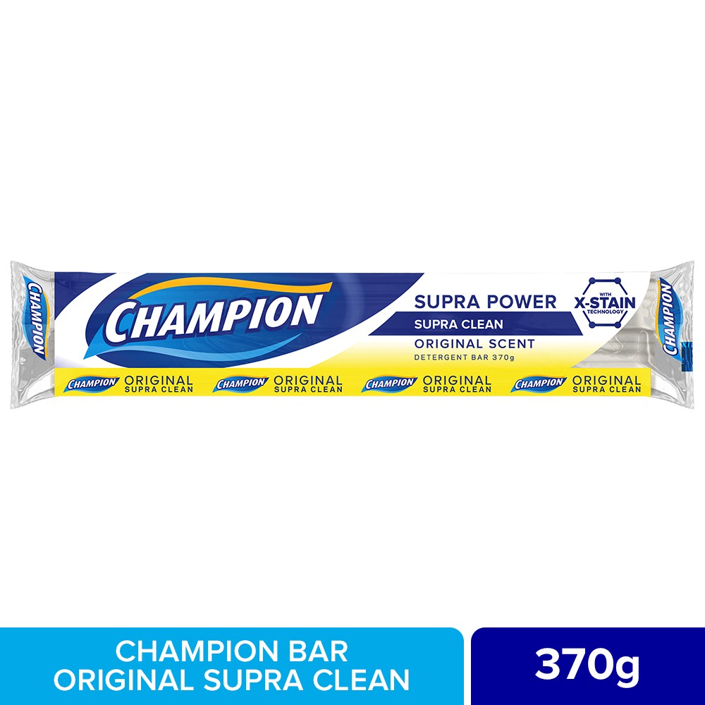 Champion Laundry Detergent Bar Supra Clean Original 370g | Shopee ...