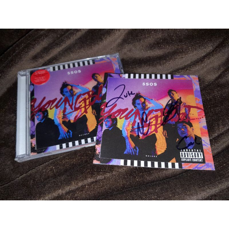 Signed CD ALBUM 5SOS YOUNGBLOOD DELUXE & CALM TARGET EXCLUSIVE EDITION ...