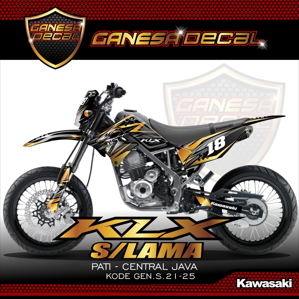 Decal Sticker Dekal Sticker Kawasaki KLX 150s/L Fullbody Custom Trail Design Supermoto Code ...