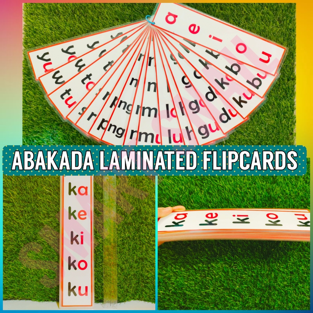 ABAKADA Laminated Flip cards with ring | Shopee Philippines