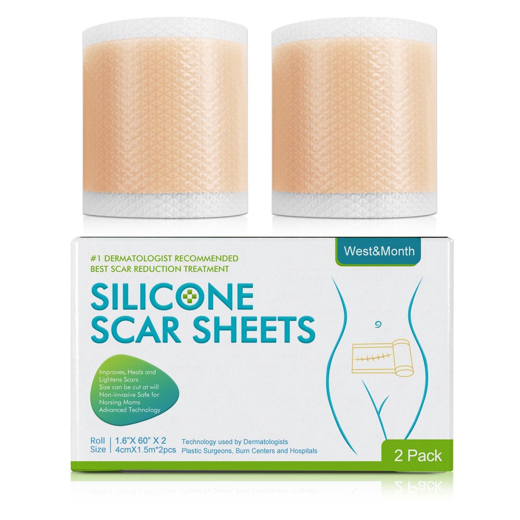 1 Roll Surgery Scar Removal Silicone Gel Sheet Patch Tape Sticker Skin ...