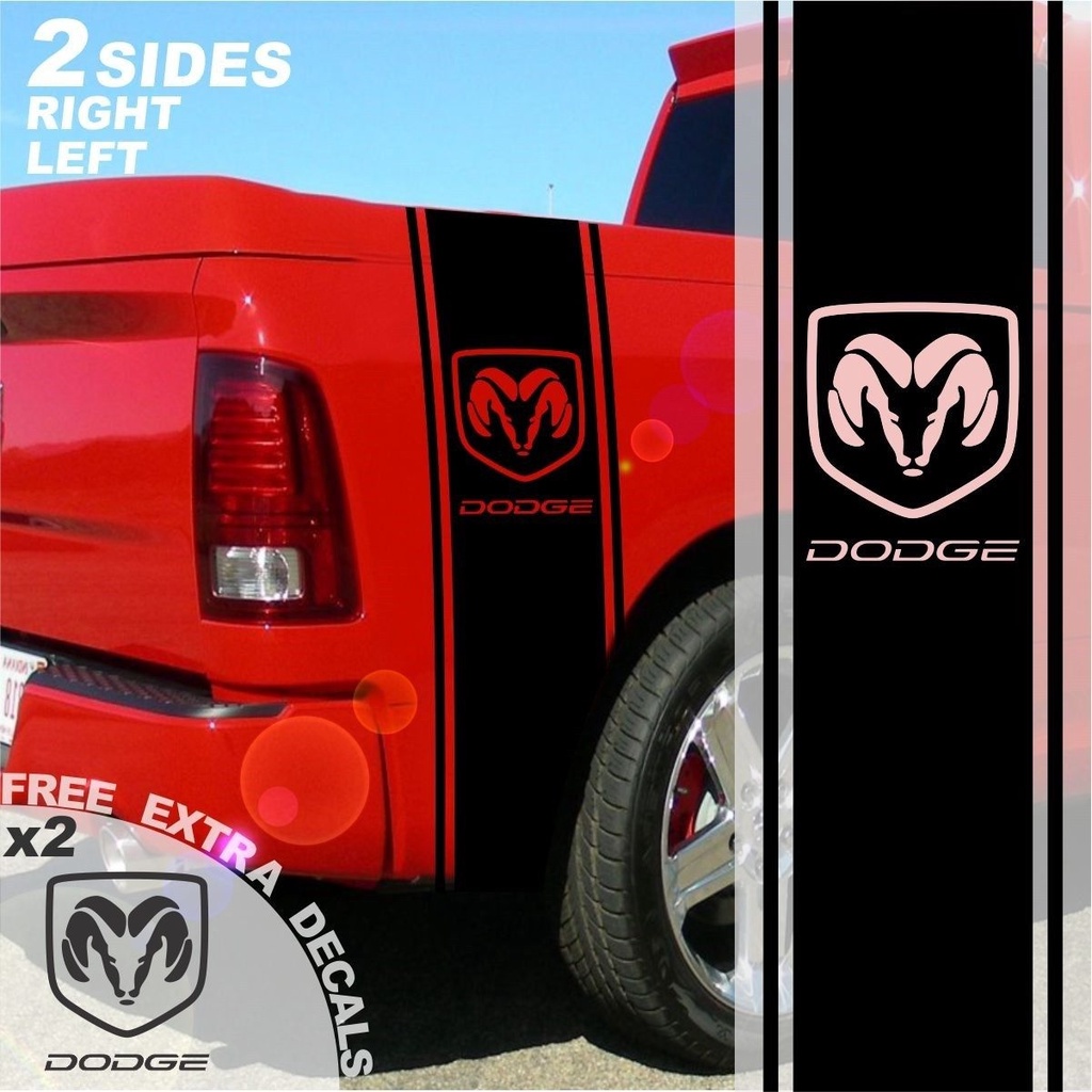 Truck 1500 2500 3500 Ram Bed Side Stripe Decals Vinyl Sticker Graphics ...