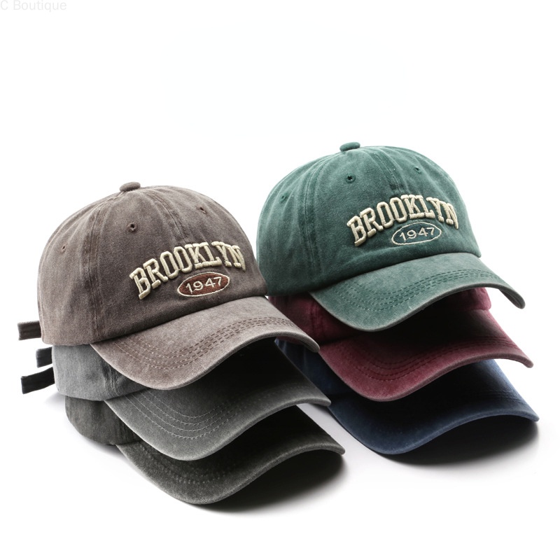 Brooklyn vintage cap for men embroided cotton baseball cap for woman ...