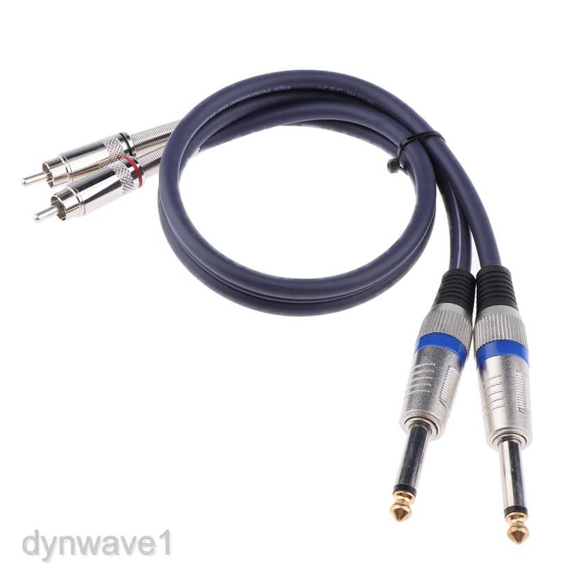 1/4" 6.35mm to RCA Phono Audio Cable for Mic Mixer Amplifier | Shopee ...