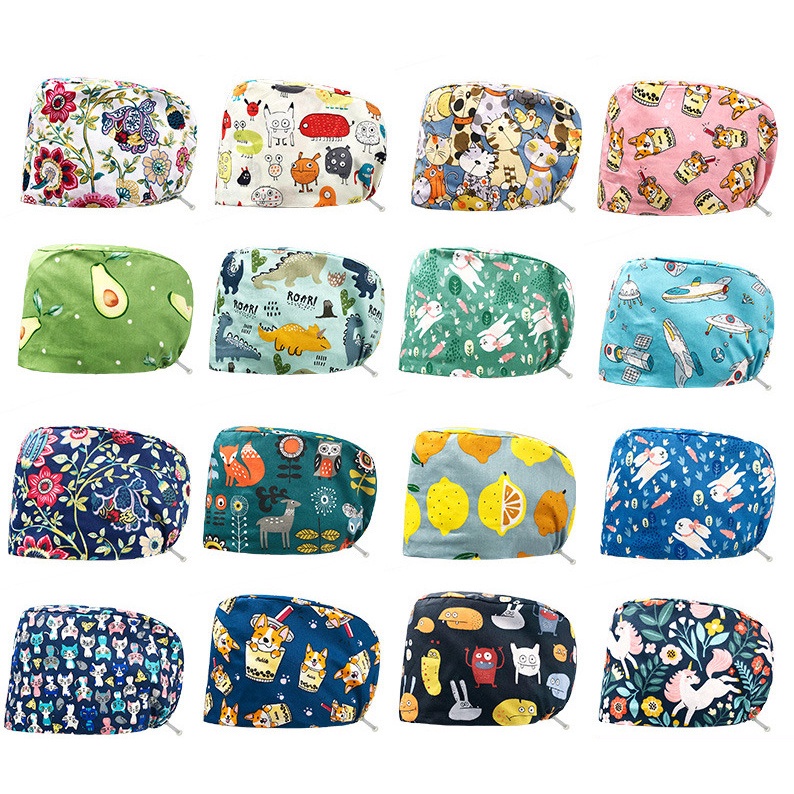 Pure Cotton Surgical Room Cap With Buckle Anti-Straining Ear Dental ...