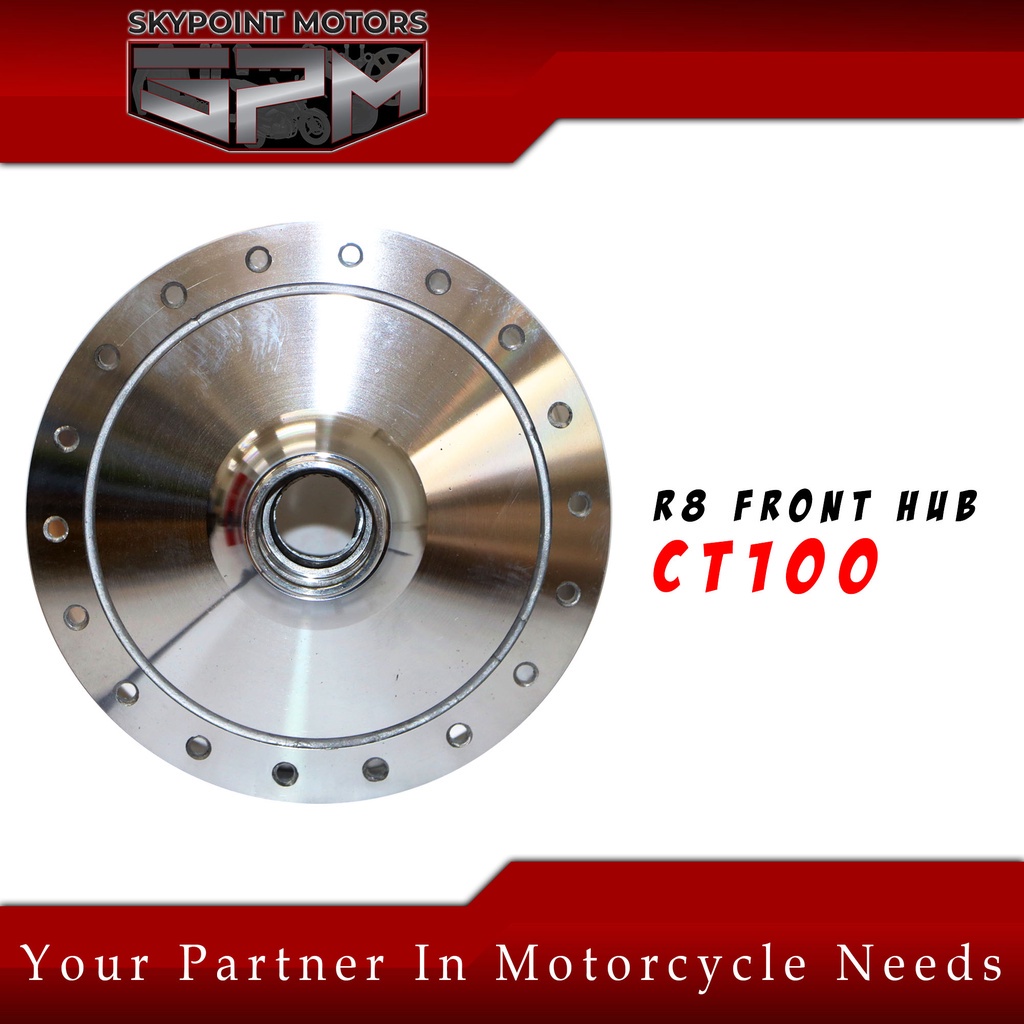 R8 MOTORCYCLE FRONT HUB FOR KAWASAKI CT100 BAJAJ SILVER MADE IN ...
