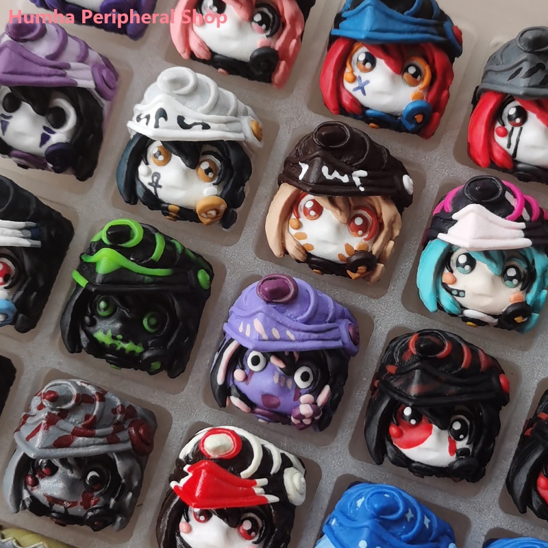 Humha Artisan keycap Girl keycap DMG keycap Hand made Resin keycap ...