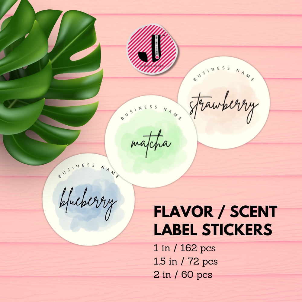 FLAVOR LABEL STICKER | SCENT NAME LABEL STICKER | CUSTOM CAKE FLAVOR LABEL STICKER | CIRCLE ...