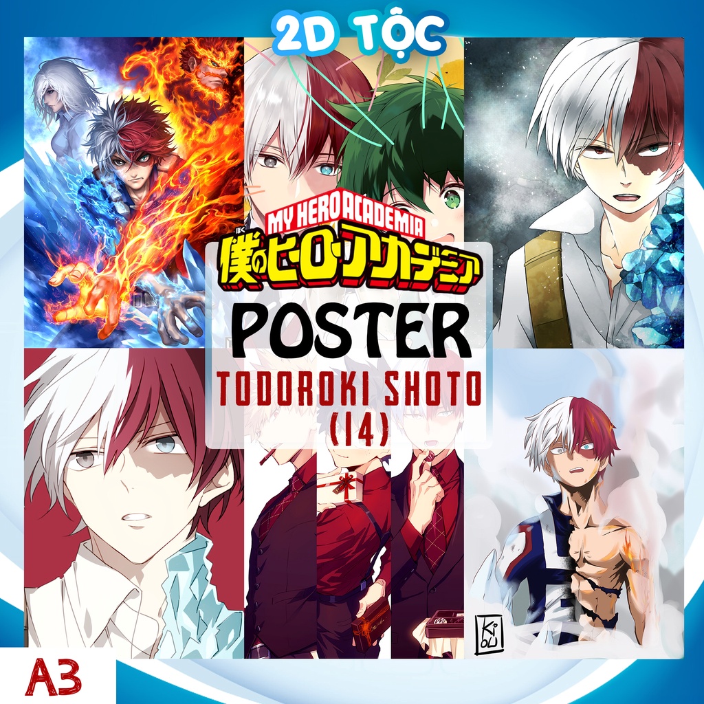 Poster A3 Todoroki Shoto (14) Anime Manga My Hero Academia - 2D Tribe ...