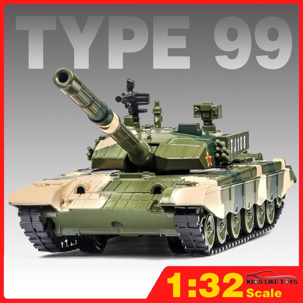 KLT 1:32 Type 99 Main Battle Tank Diecast Military Alloy Model Car for ...