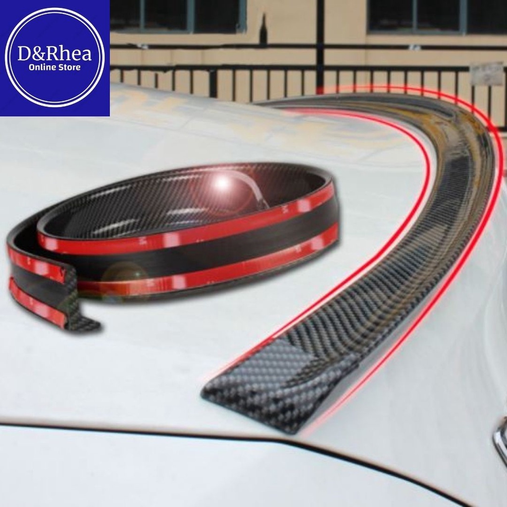 1.5M Universal Authentic Carbon Fiber/Rubber Duck Tail Rear Trunk ...