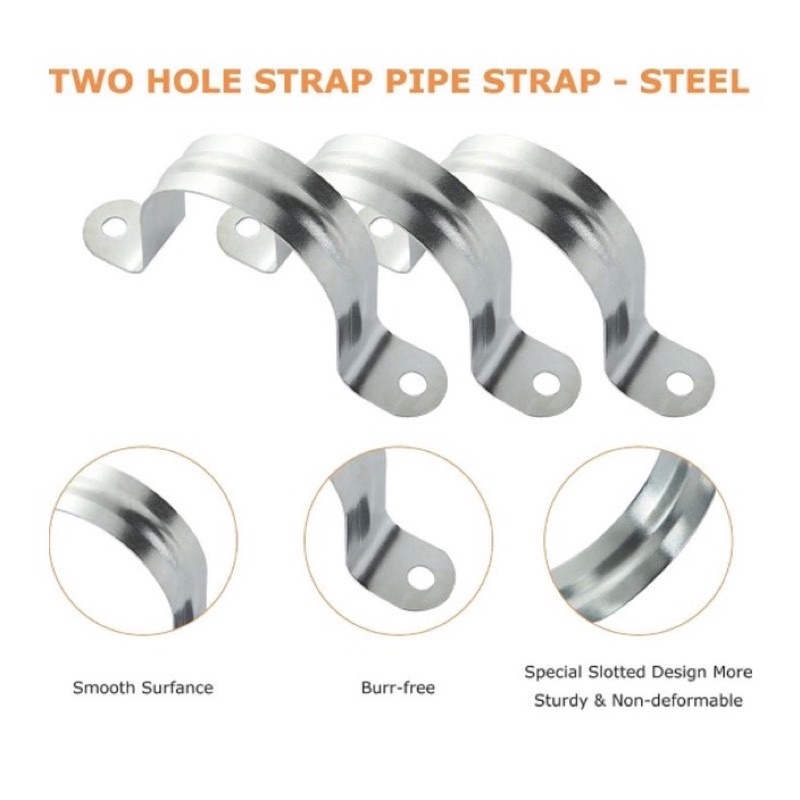 GI Conduit Clamp 1 Hole & 2 Holes , 1/2 to 1 （1pcs） | Shopee Philippines