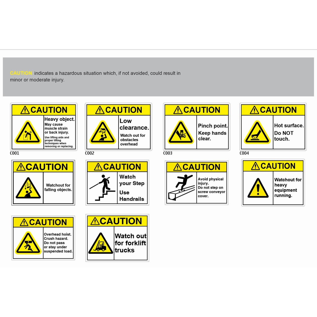 Safety Signs Caution Vinyl Sticker with Lamination Signage | Shopee ...
