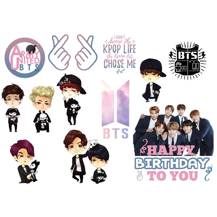 BTS Cake Topper Cupcake Topper Kek Topper | Shopee Philippines