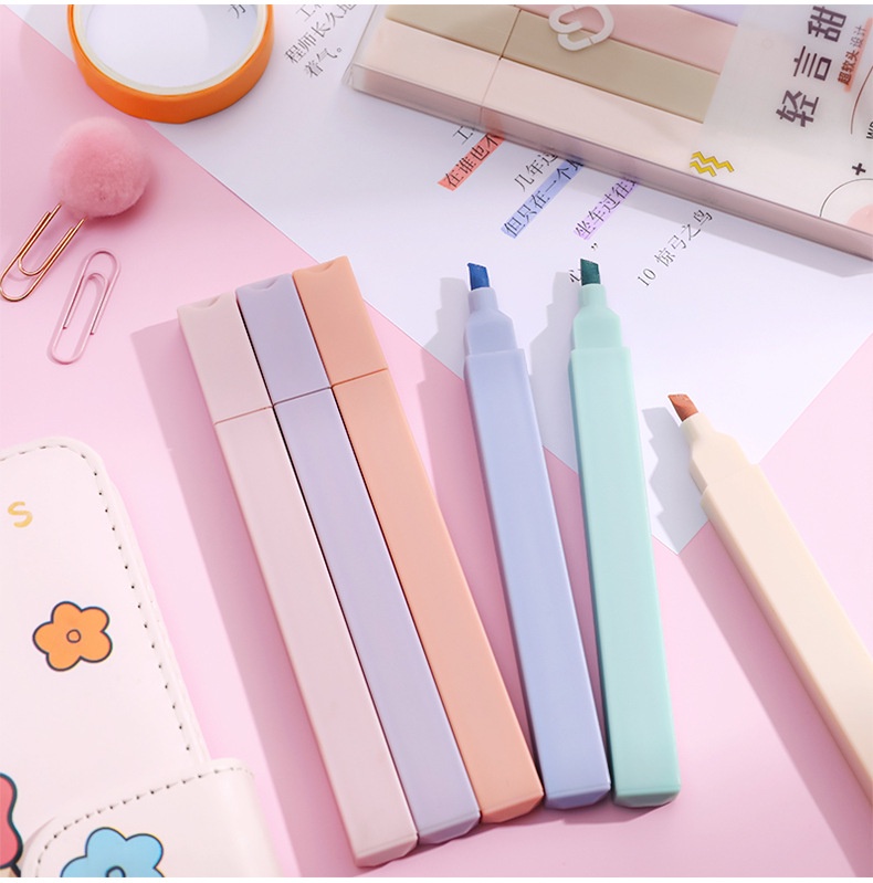 6pcs/set Light Color Marker Pen DIY Handbook Diary Decoration Light ...