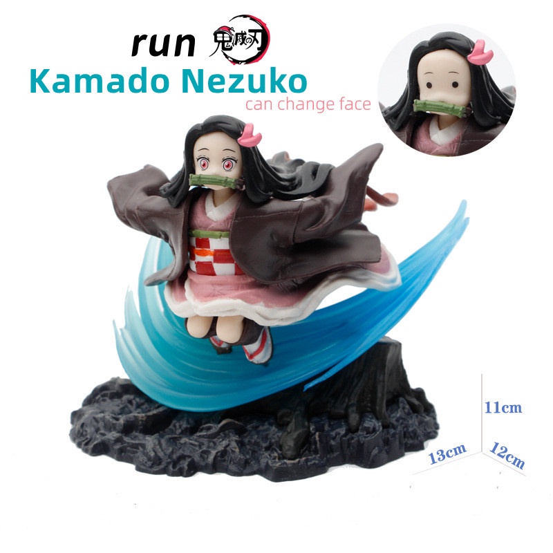 Height 10cm Anime Demon Slayer Running Kamado Nezuko Decoration Model ...