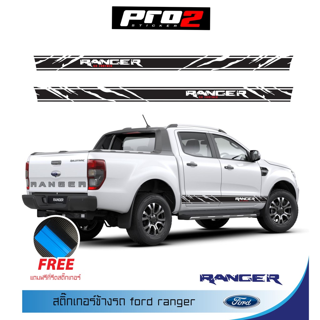Stickers Car Styling Ford Ranger Pickup Truck 4 Doors sticker 1 Pair ...