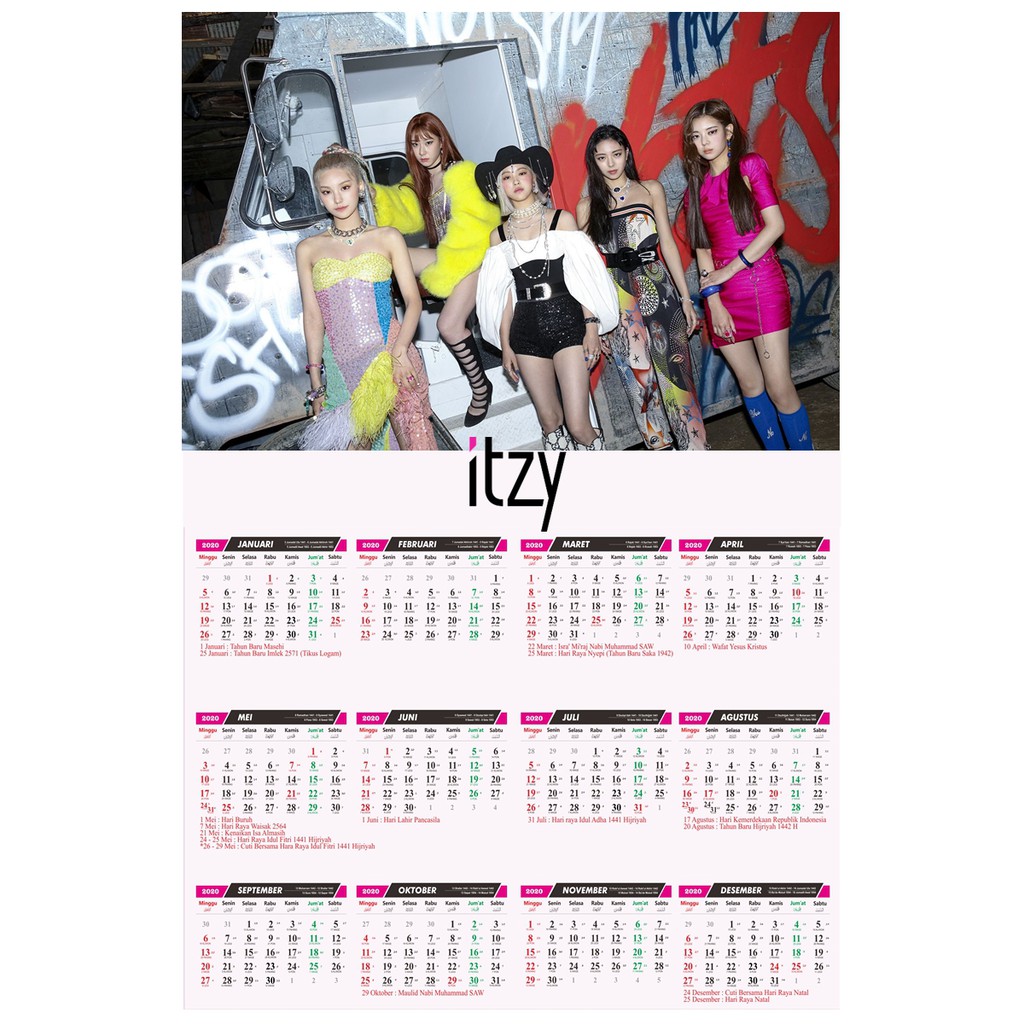 ITZY Poster Calendar 2026 | Shopee Philippines