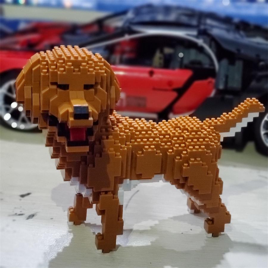 Assembly Mini Blocks Toys Animal Model Corgi Dog Dachshund Diamond ...