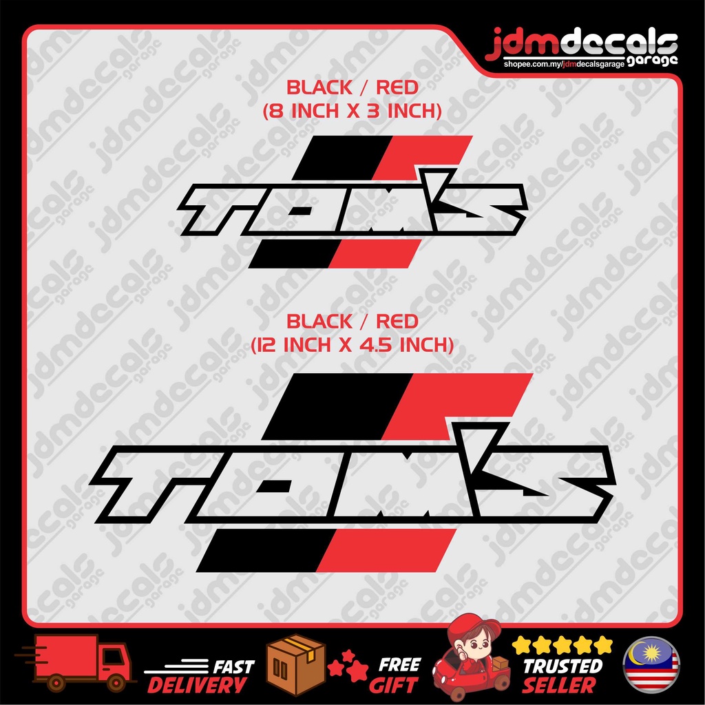 Toyota TOM'S Vinyl Sticker | Shopee Philippines