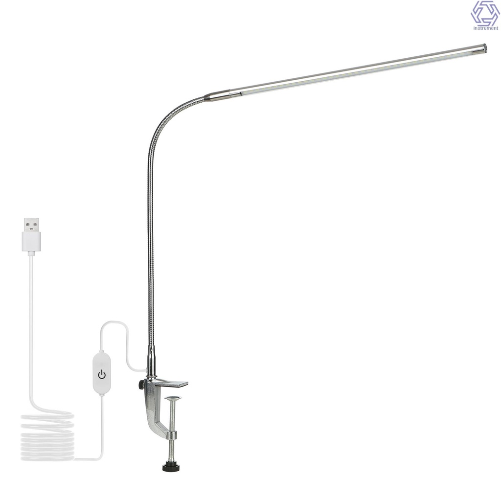 [intu] USB Clip-on Desk Lamp White Lighting Touching Control Dimmable ...