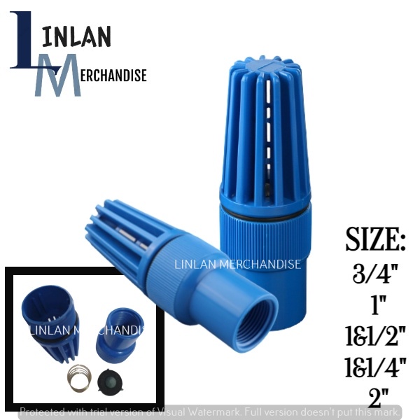 1 PC PVC Foot Valve w/ Strainer Foot Bottom Valve PLAIN (SIZES: 3/4", 1 ...