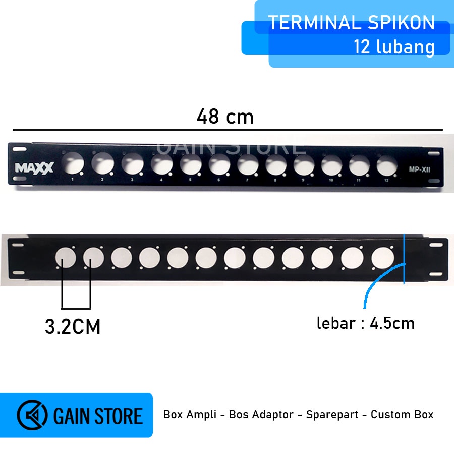 Canon Speakon Terminal Length Spicon Panel 12 Holes 1U reel | Shopee ...