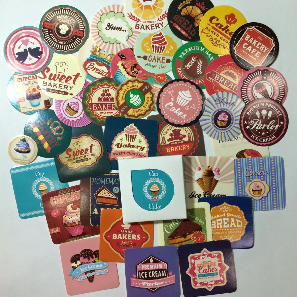 Label Sticker - Food - Cupcake Sweets Bakery Ice Cream | Shopee Philippines