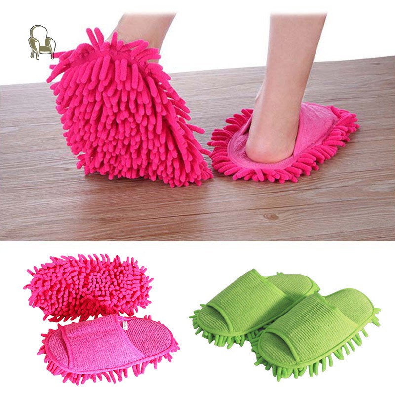 NU 1Pair Cleaning Slipper Lazy Quick Cleaning Floor Slippers Dust Mop ...