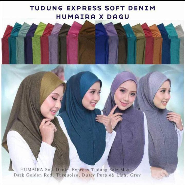 Tudung Humaira Denim (20Pcs) | Shopee Philippines